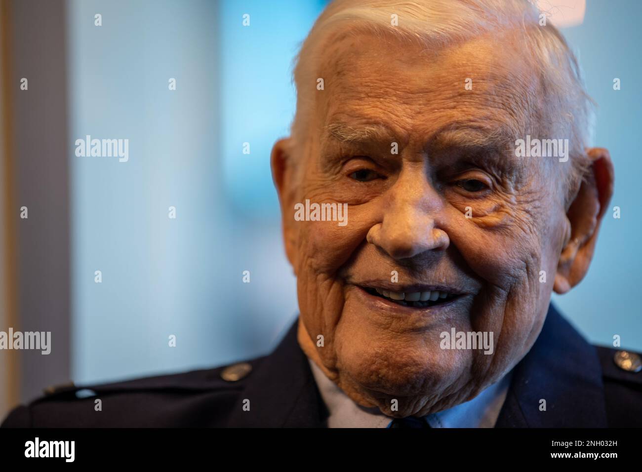 U.S. Air Force retired Col. Clarence E. “Bud” Anderson spends time with ...