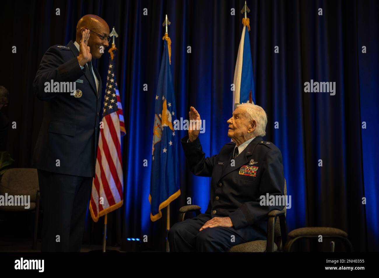 Air Force Chief of Staff Gen. CQ. Brown, Jr. administers the ...