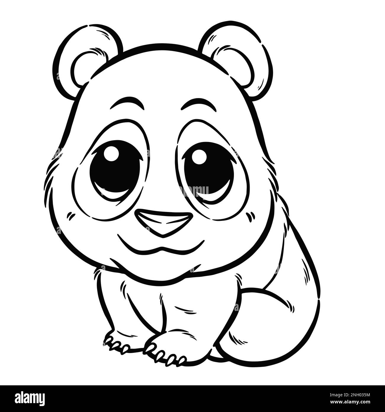 Vector illustration of cute panda cartoon - Coloring book for kids ...