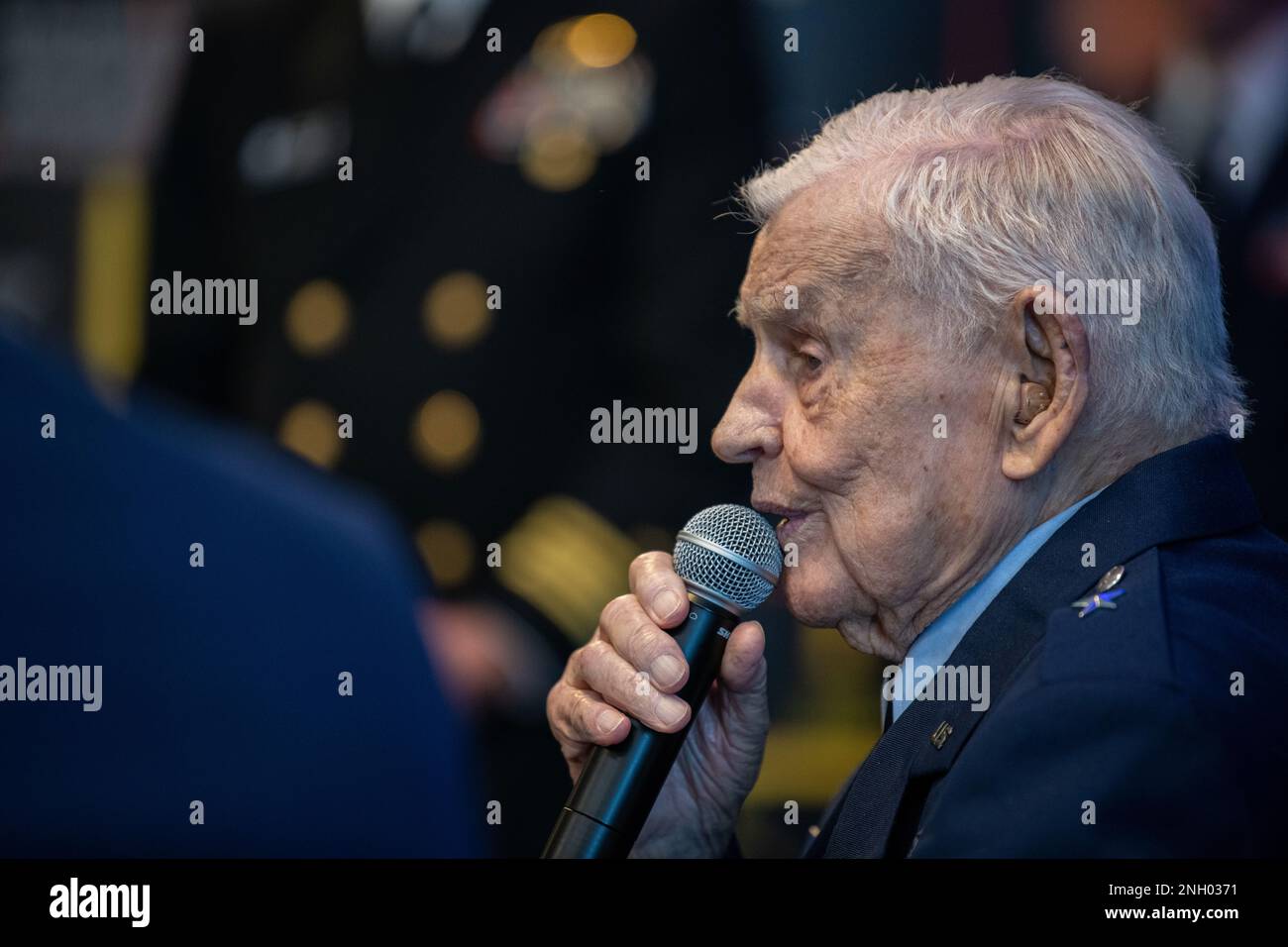 U.S. Air Force retired Brig. Gen. Clarence E. “Bud” Anderson gives ...