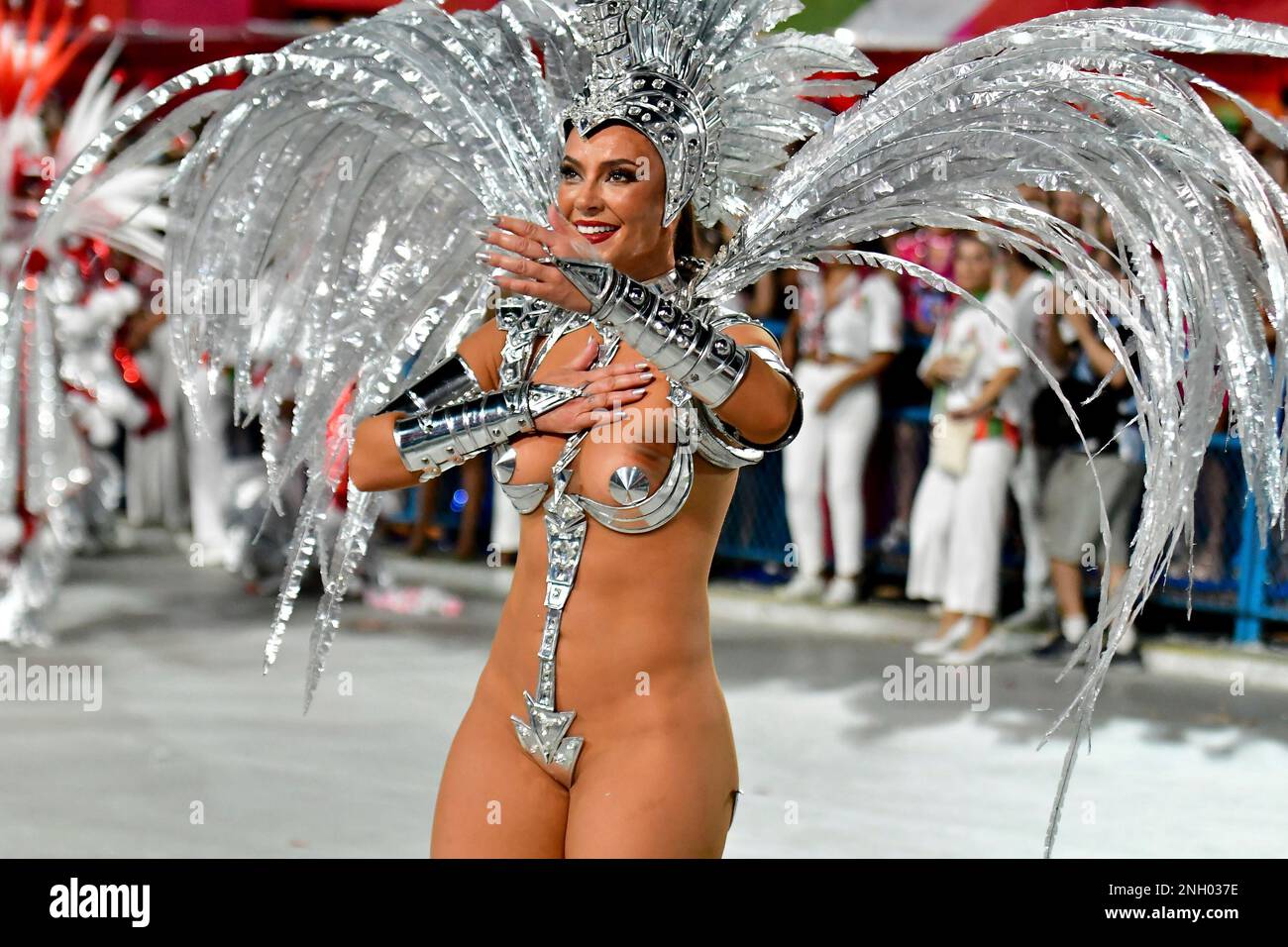 RJ - Rio de Janeiro - 02/19/2023 - CARNIVAL RIO 2023, SPECIAL GROUP PARADE - Members of the ...