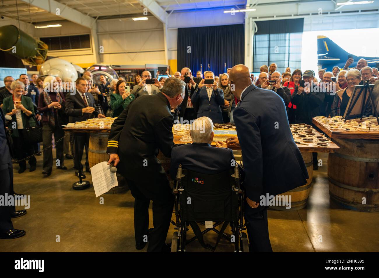 Air Force Chief of Staff Gen. CQ Brown, Jr., right, retired Brig. Gen ...