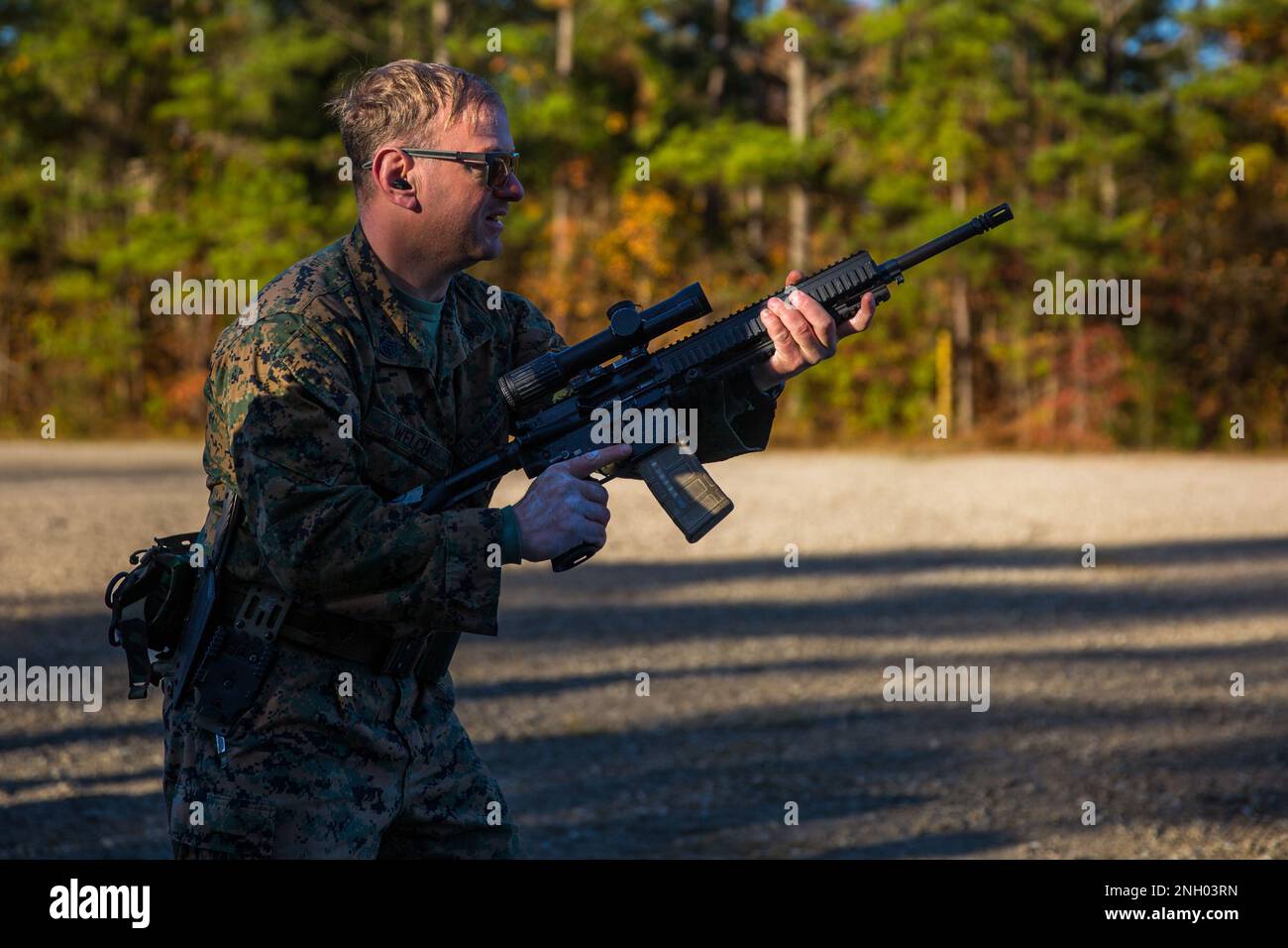 U.S. Marine Corps Staff Sgt. Michael Welch, a platoon commander with ...