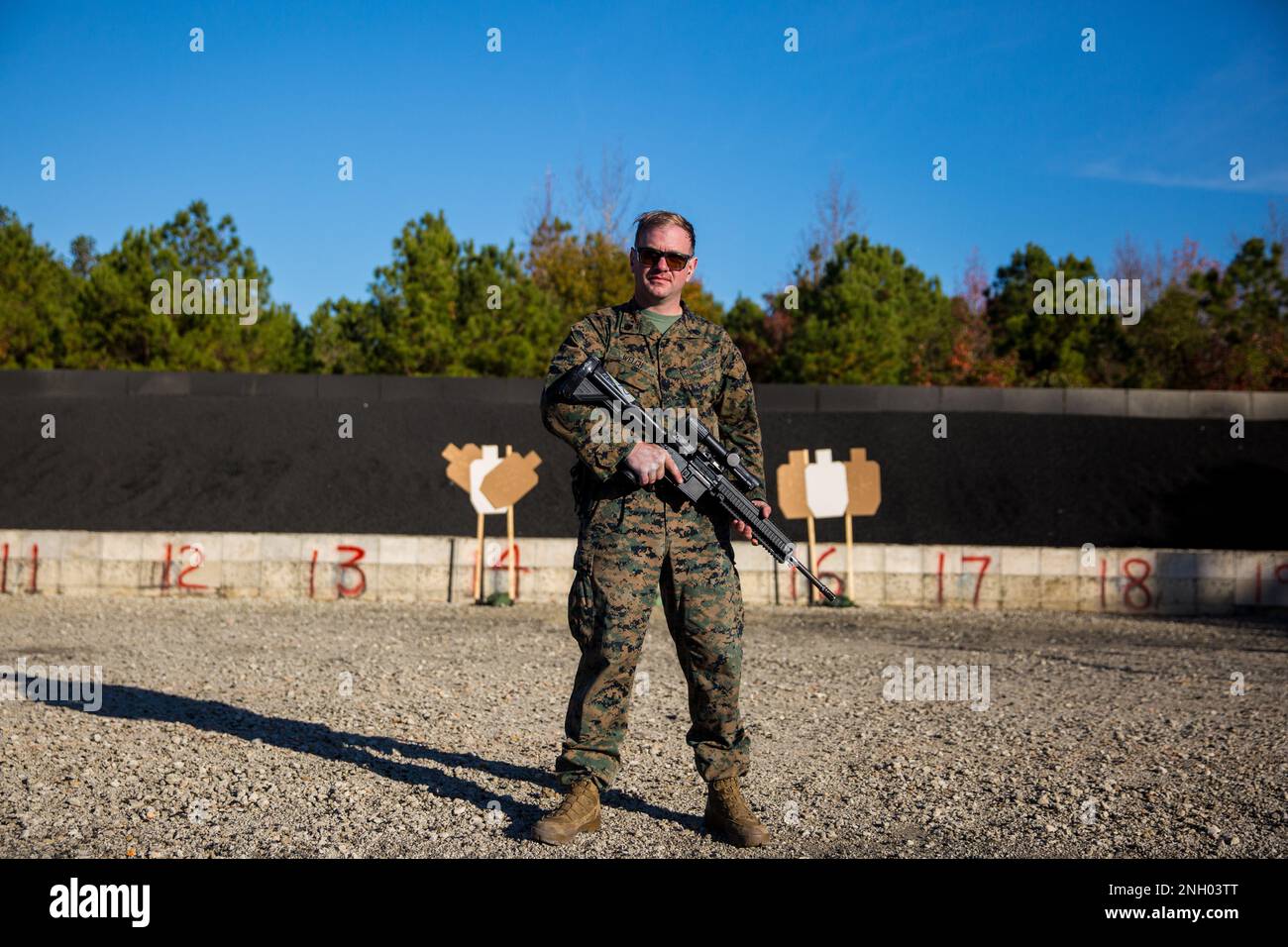 U.S. Marine Corps Staff Sgt. Michael Welch, a platoon commander with ...