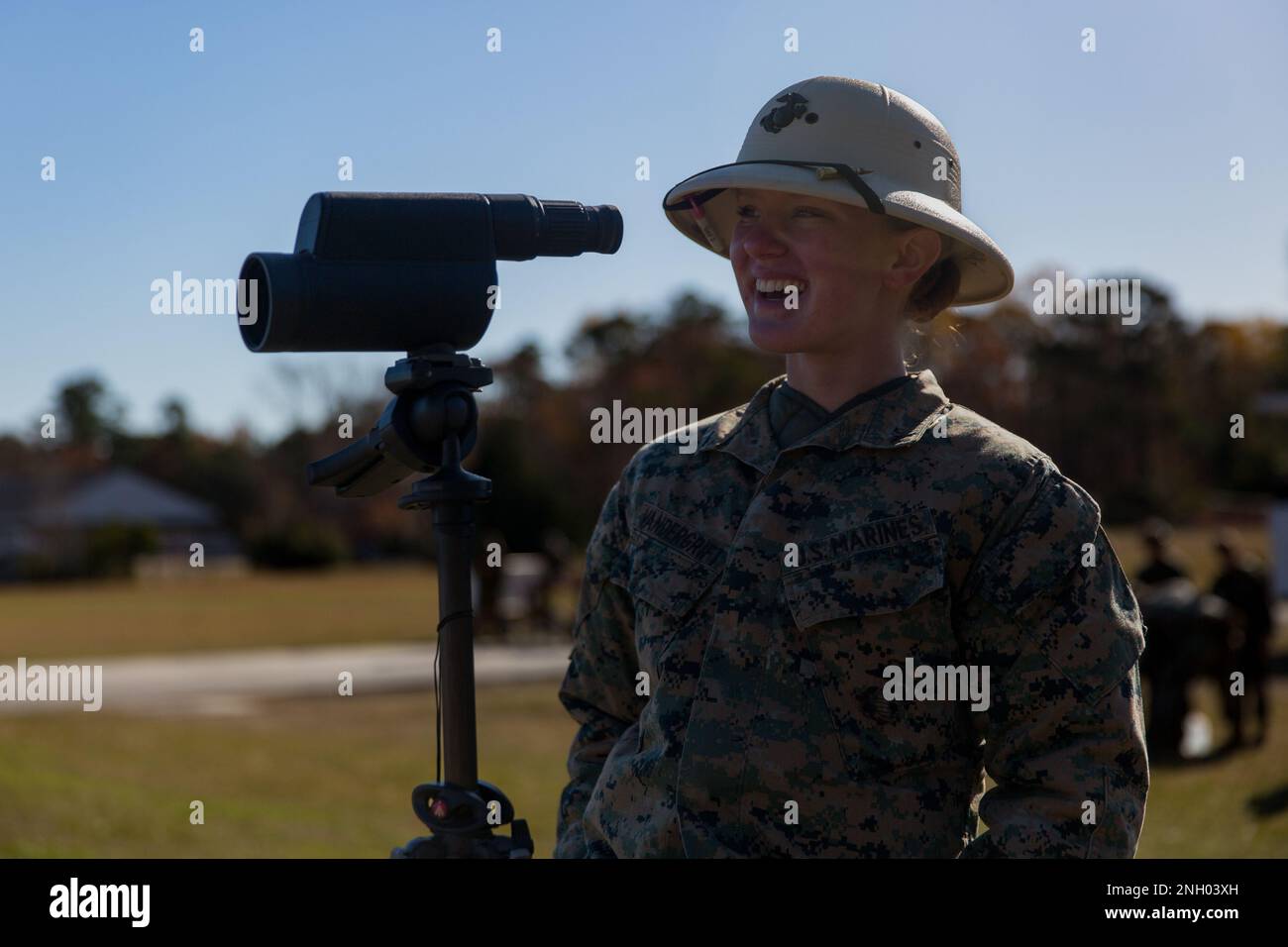 U.S. Marine Corps Lance Cpl. Alexis Vandergrift, a range coach with ...