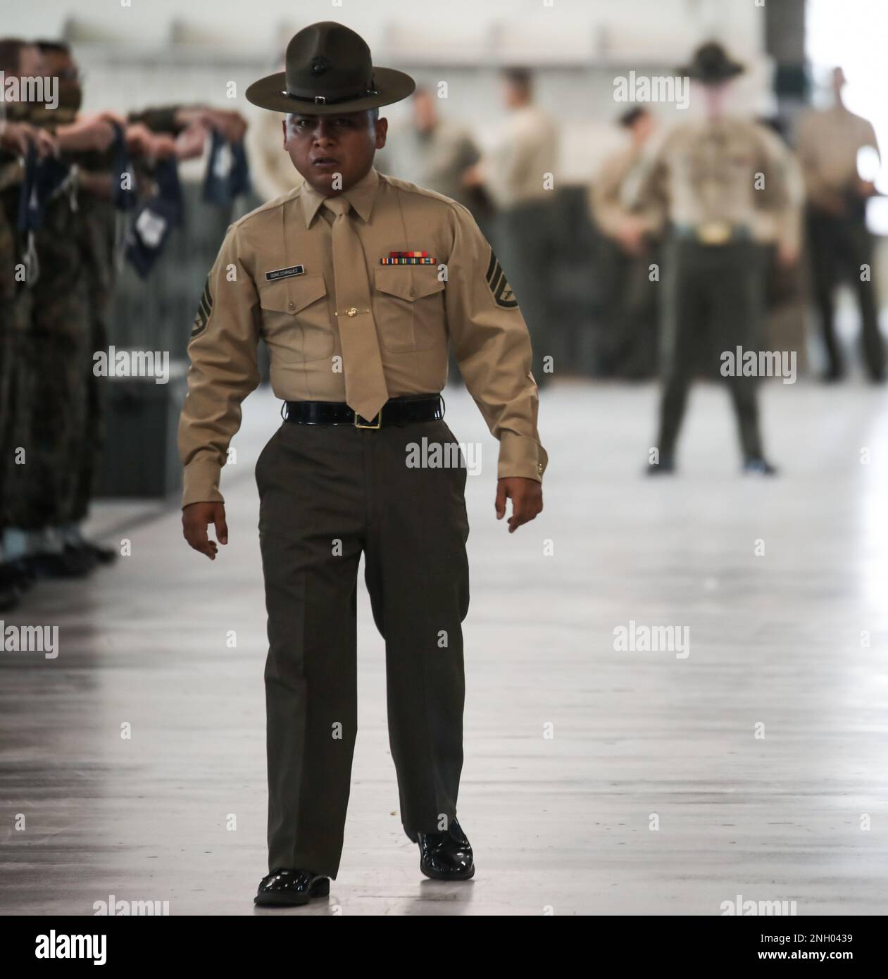 Recruits with Papa Company, 4th Recruit Training Battalion, meet their ...