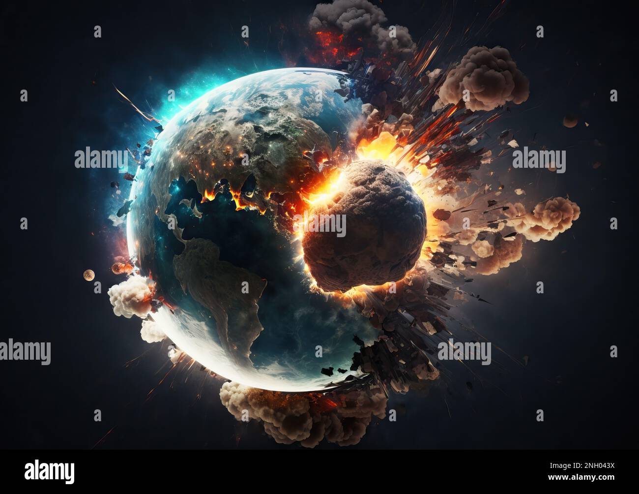 Planet colliding with earth hi-res stock photography and images - Alamy