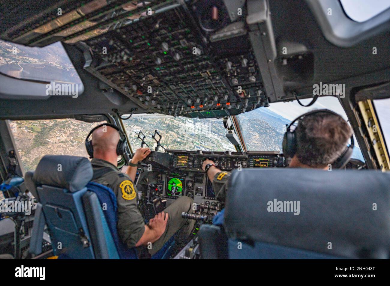 U.S. Air Force Capt. Matthew Krussow, left, and Capt. Hunter Gillon ...