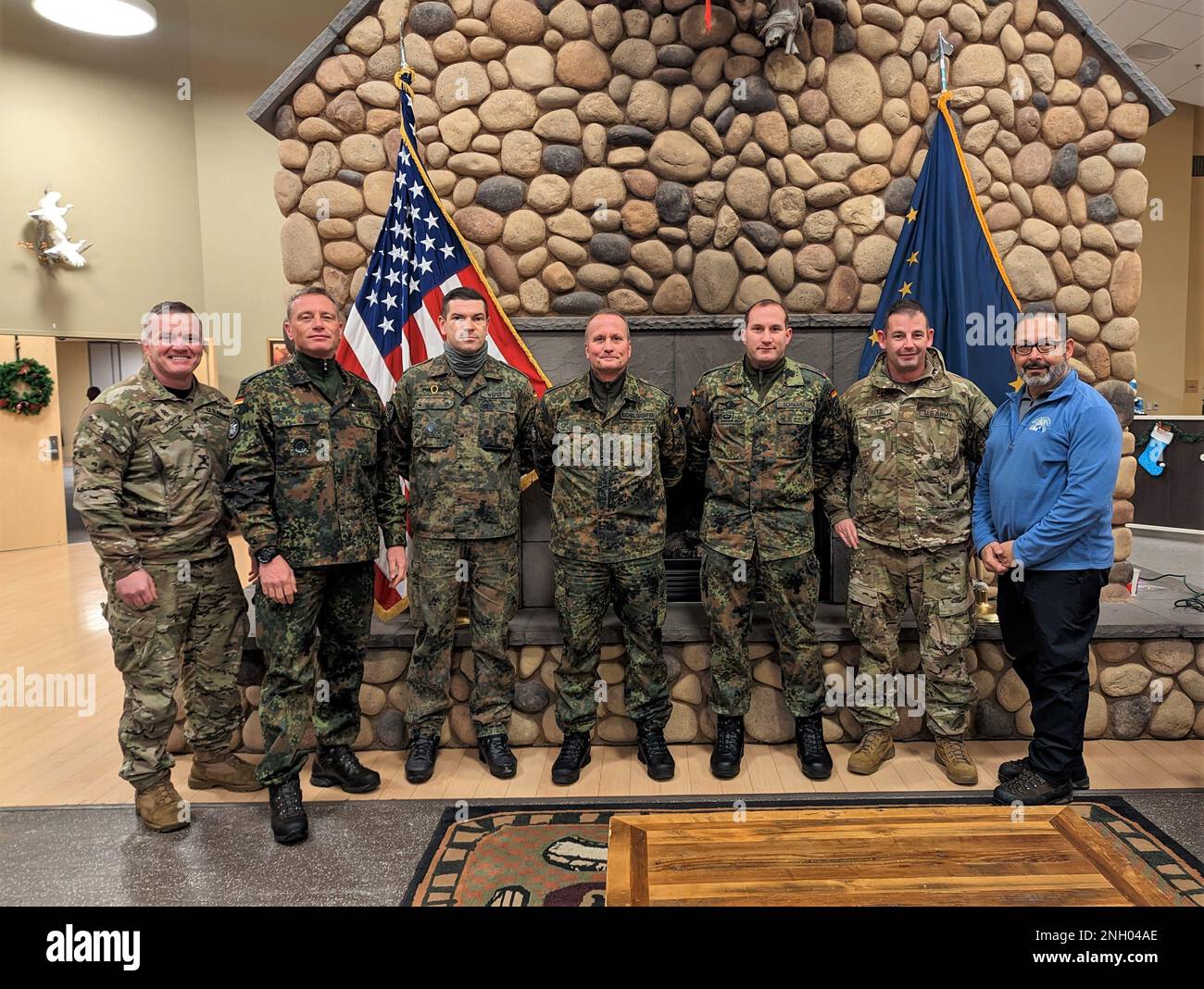Members of the Germany Army pose for a photograph with U.S. Army ...