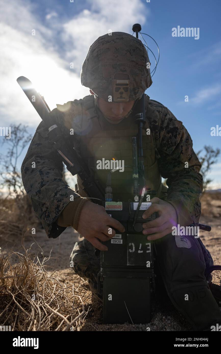 U.S. Marine Corps Lance Cpl. Shawn Mahan, a communications operations ...