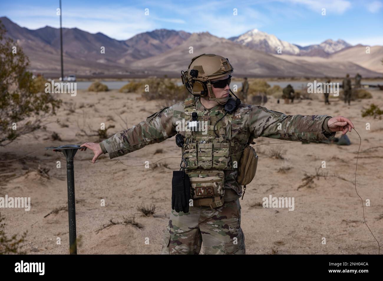 U.S. Air Force Staff Sgt. Christian Powell, a senior watch supervisor ...