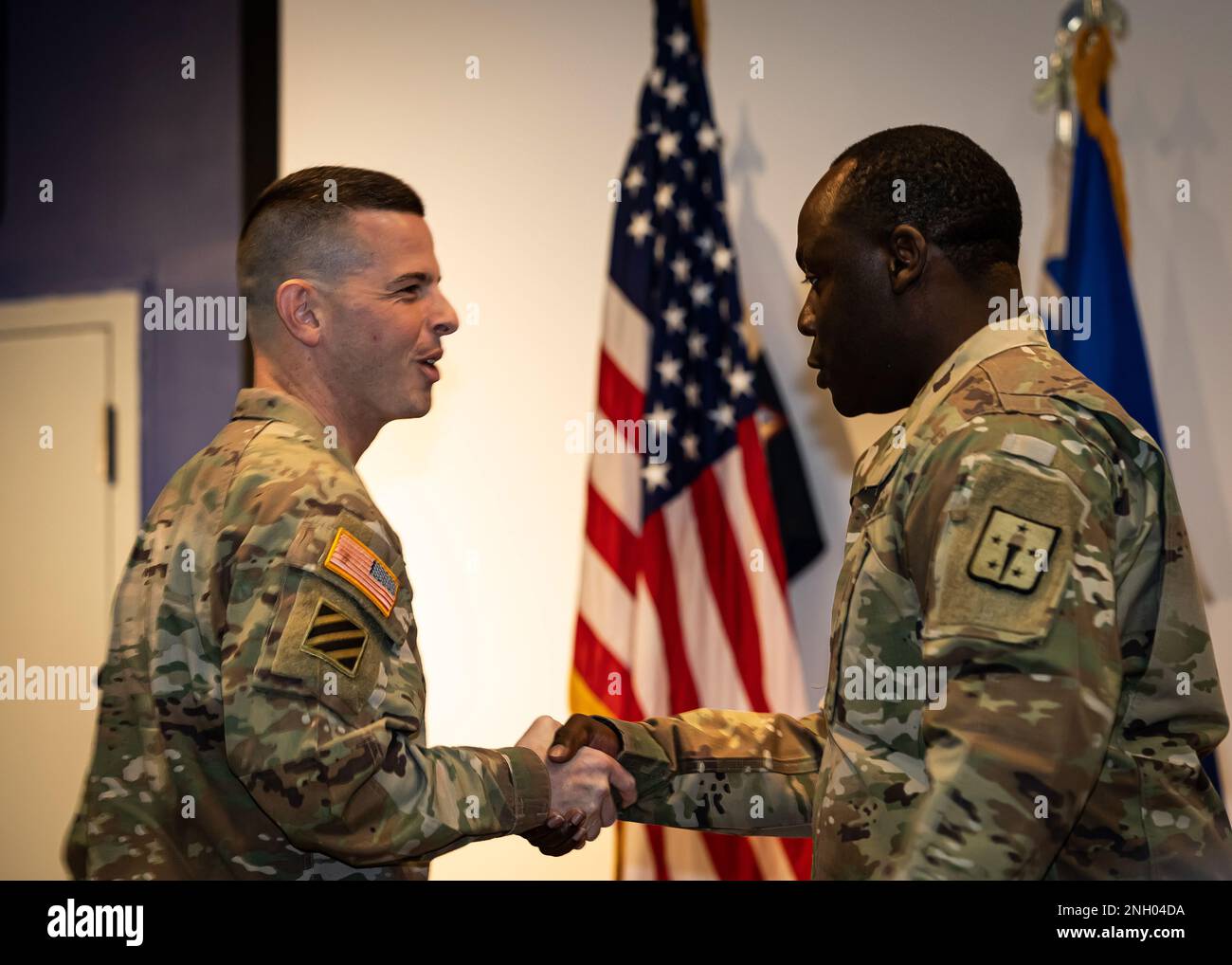 Lt. Col. Kyle A. Smith (left), the 266th Quartermaster Battalion ...