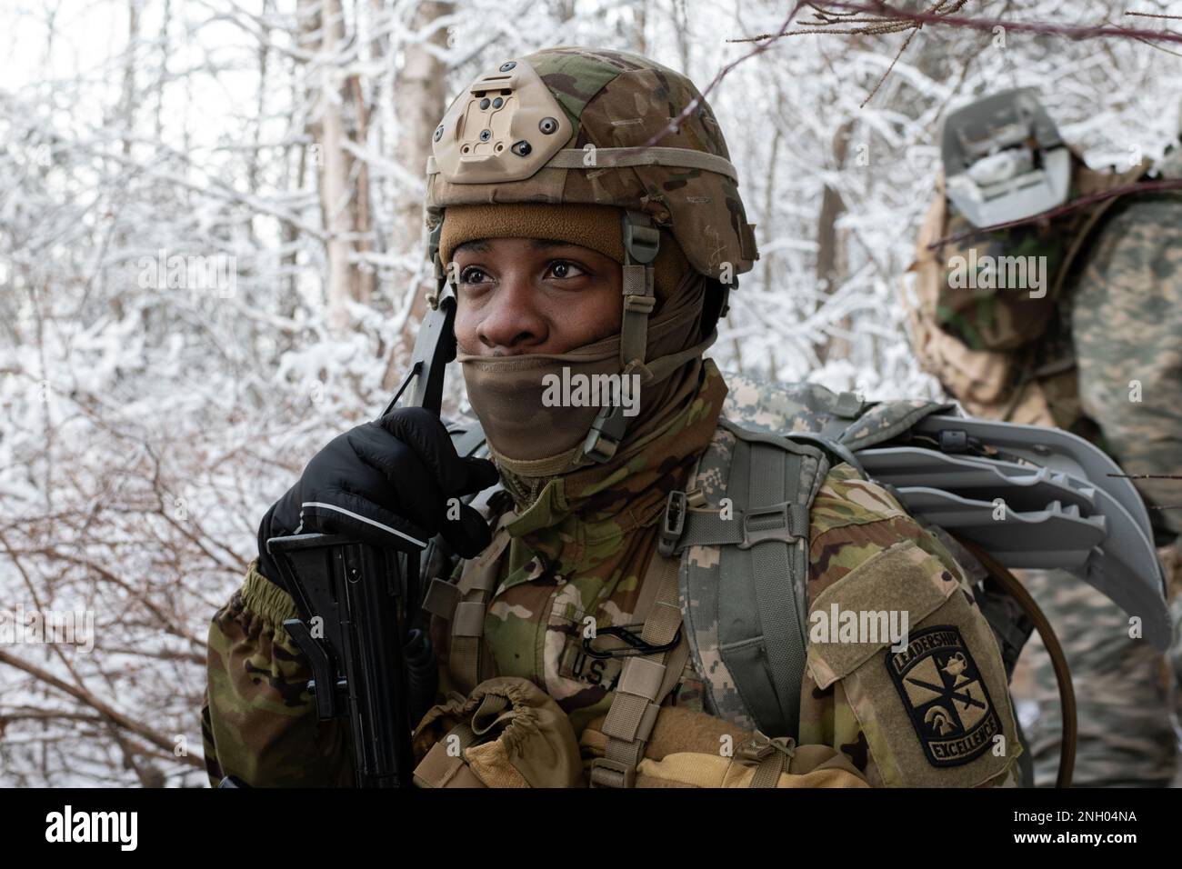 University of Alaska Army ROTC Cadet Darryl Wilson operates a field ...