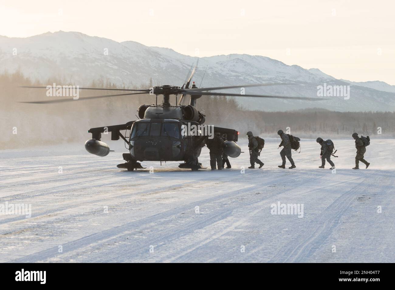 University of Alaska Army ROTC cadets board an Alaska Army National ...