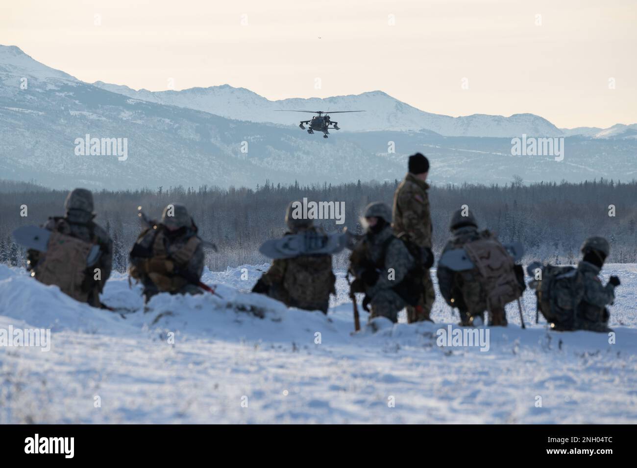 An Alaska Army National Guard UH-60L Black Hawk helicopter, assigned to ...