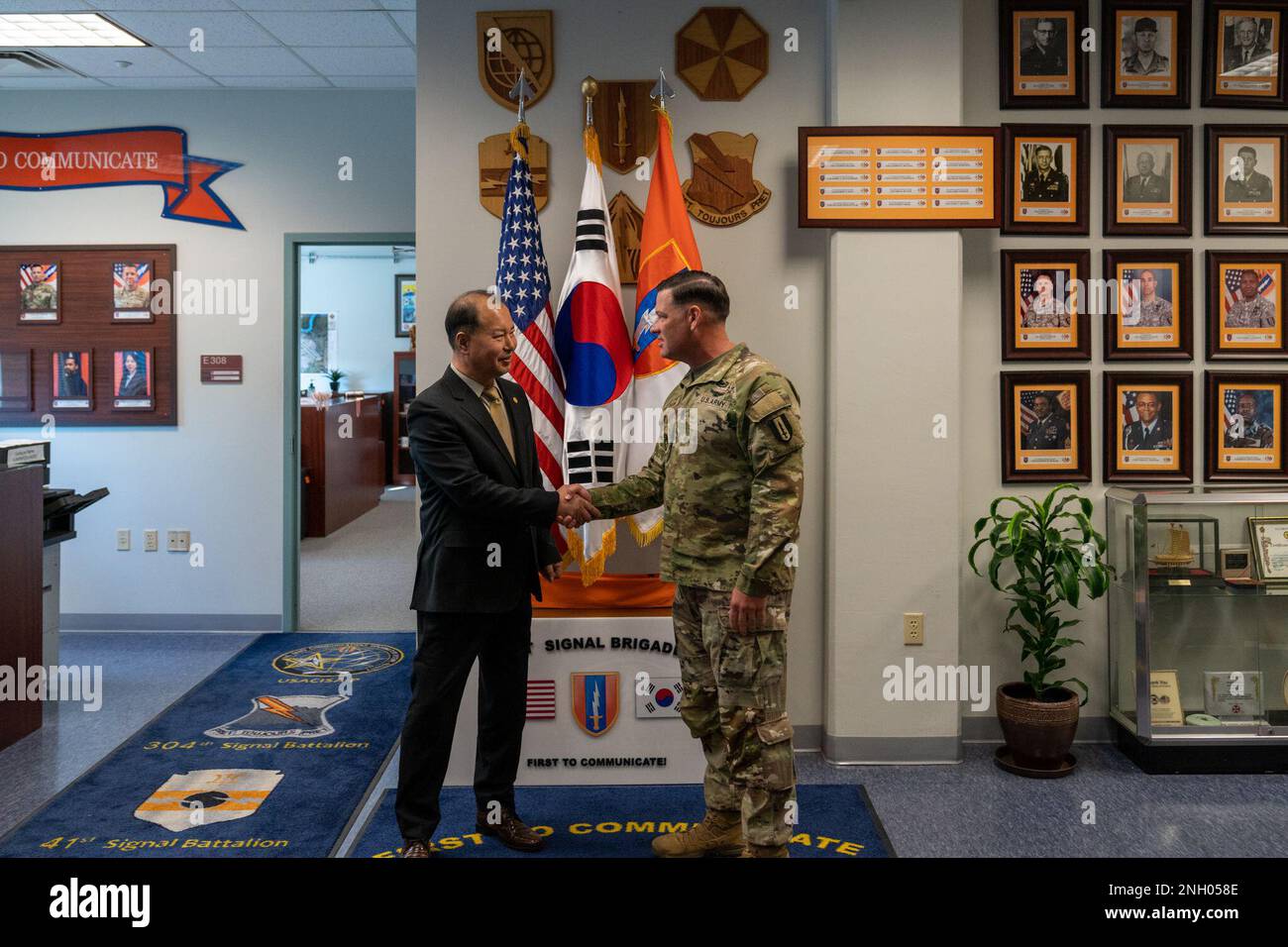CSM Jay A. High (Right) posing in a photo with Grandmaster Kim (Left ...