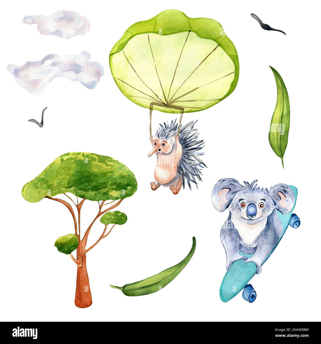 Comic parachute jump hi-res stock photography and images - Alamy