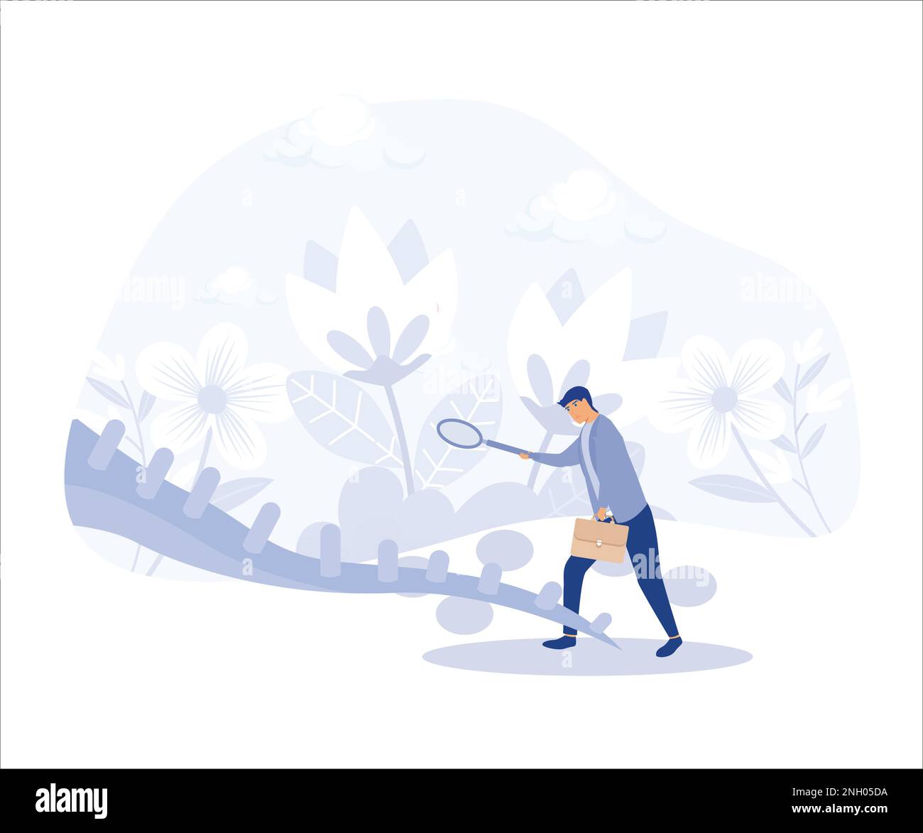 Long tail marketing selling product in niche market. Flat vector modern ...