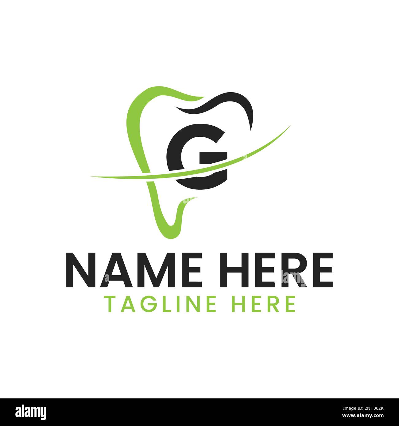 Letter G Dental Logo Concept With Teeth And Smile Icon. Dental Logotype ...