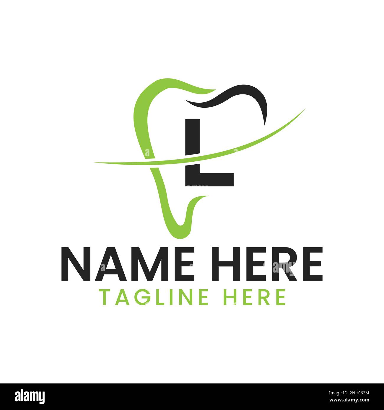 Letter L Dental Logo Concept With Teeth And Smile Icon. Dental Logotype ...