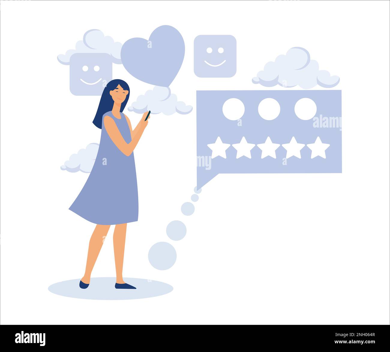 Customer client holding stars Stock Vector Images - Alamy