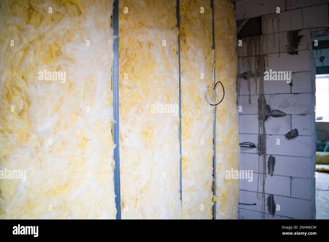 The frame interior partition is filled with mineral glass wool ...