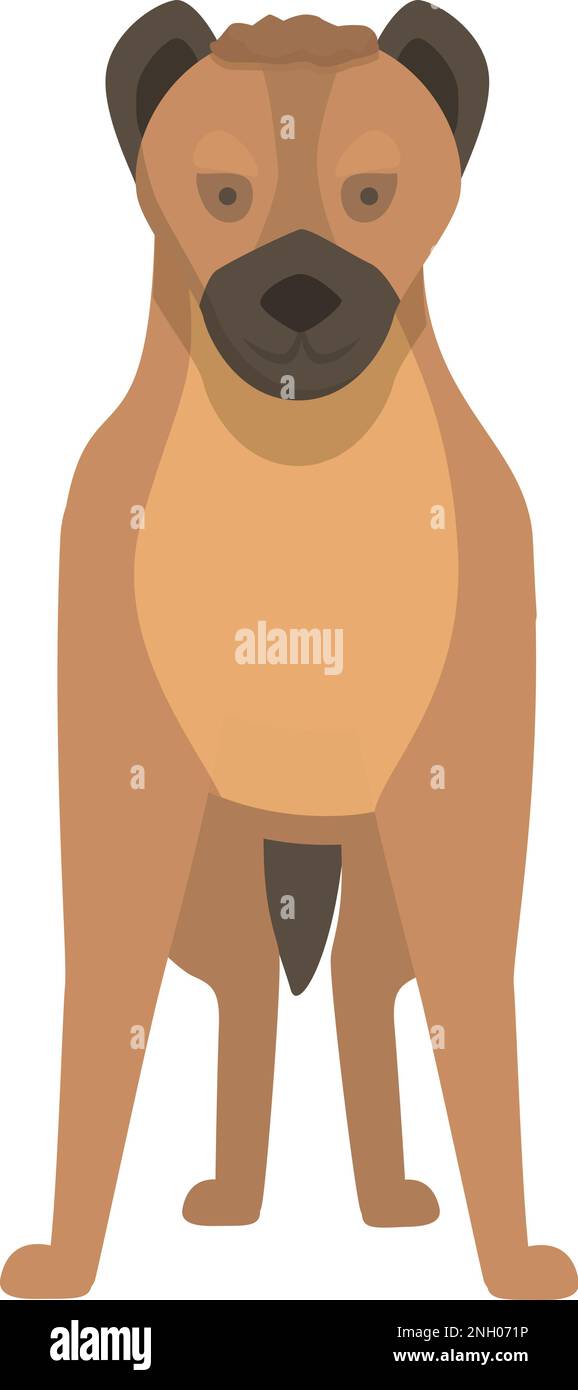 Front face hyena icon cartoon vector. Cute animal. Wild group Stock ...