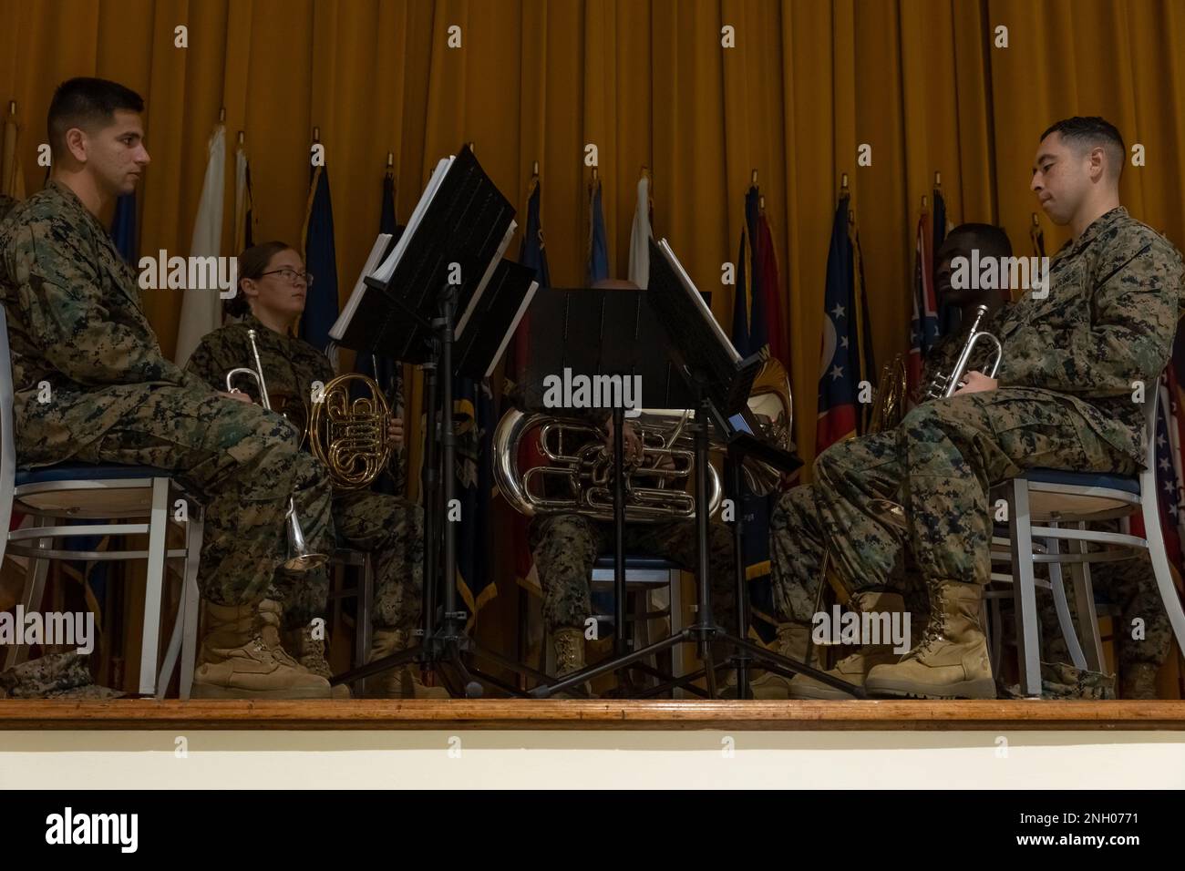 U.S. Marines with Marine Air Control Group (MACG) 18 participate in an ...