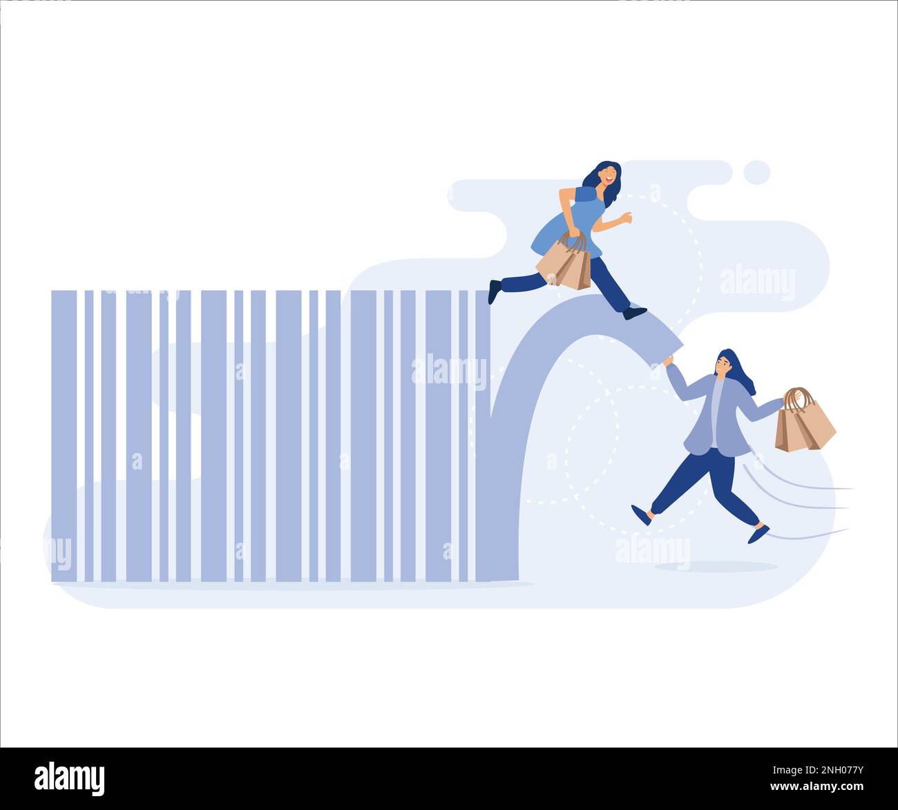 Consumer shopping habit, marketing and promotion or retail concept ...