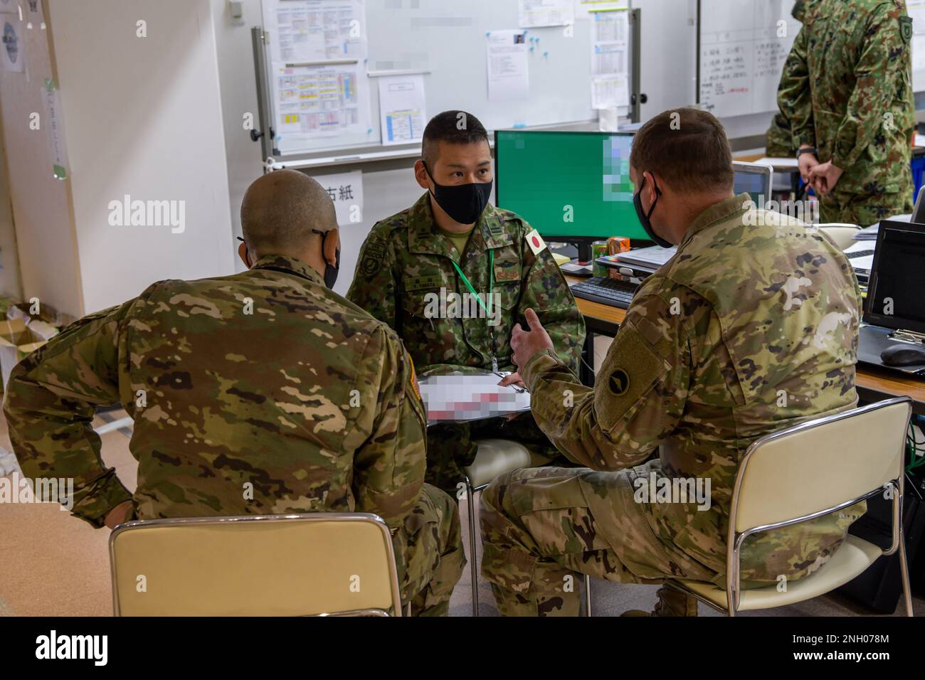 U.S. Army Soldiers and Japan Ground Self-Defense Force members prepare ...