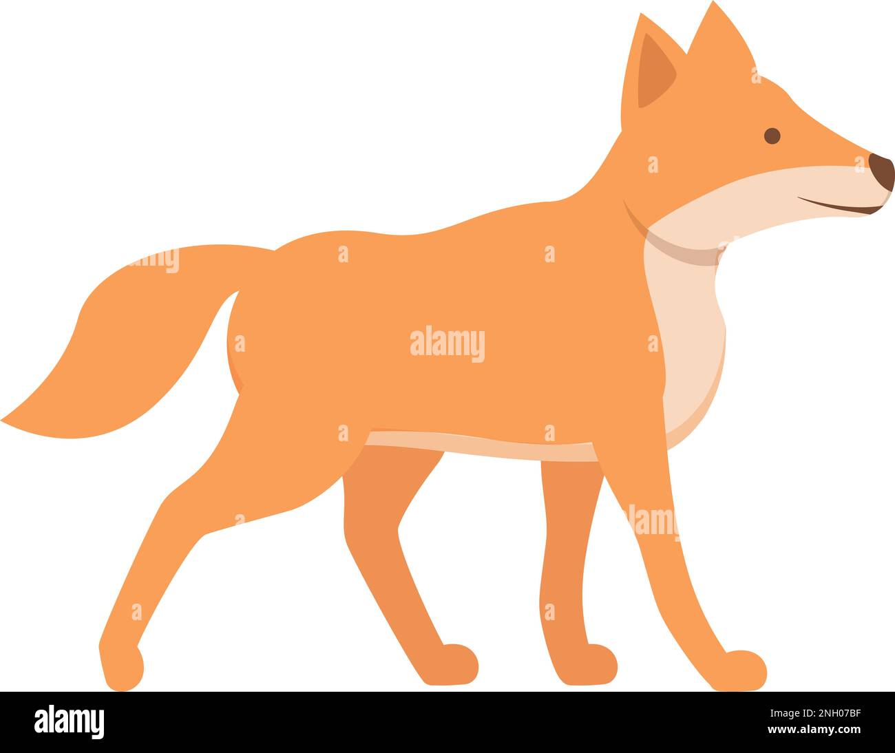 Red Wolf Cartoon Character