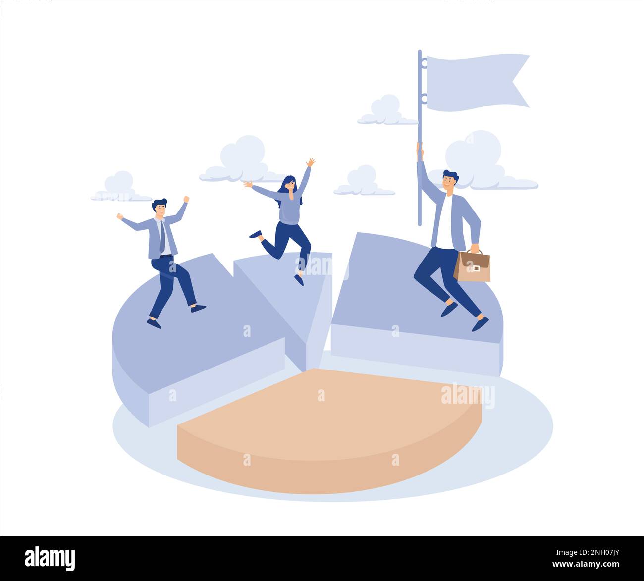 Niche market,unique or specific group of customers concept,businessman ...