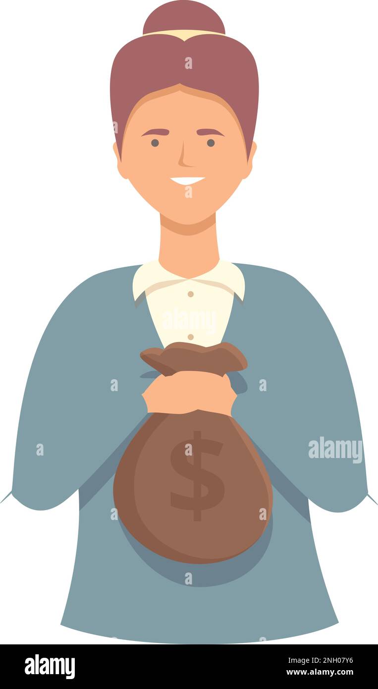 Money bag bribery icon cartoon vector. Meeting corruption. Vote casual ...