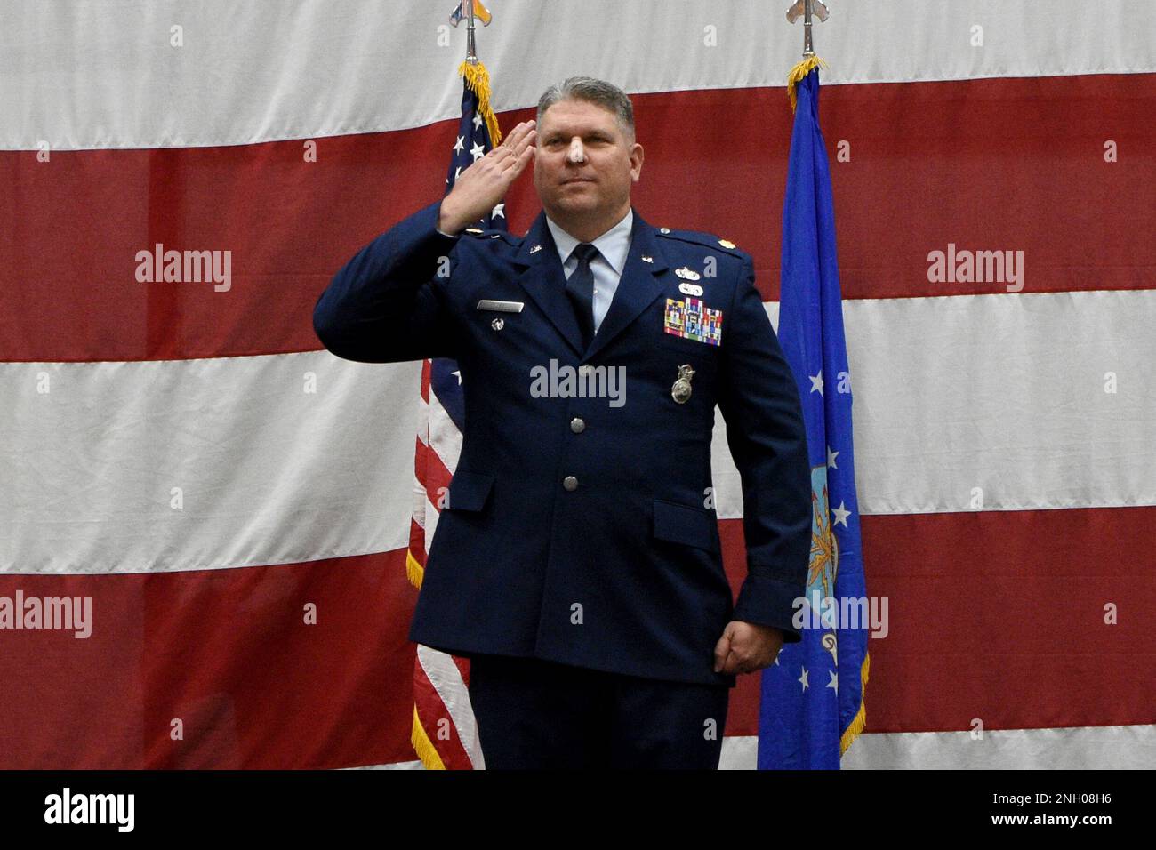 Major Mark Lee, 301st Fighter Wing Security Forces Squadron commander ...