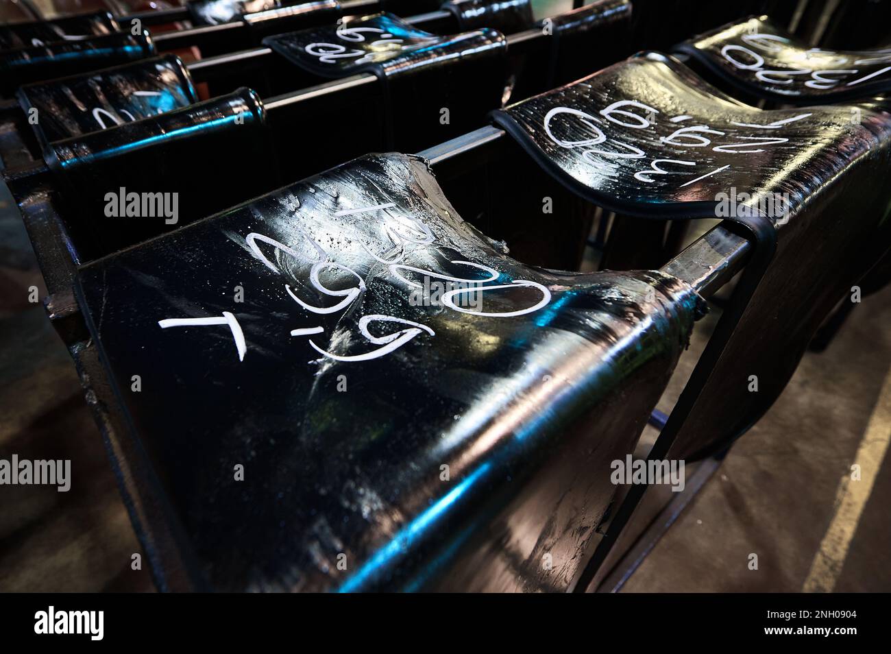 Samples of raw rubber compounds for the production of rubber products ...