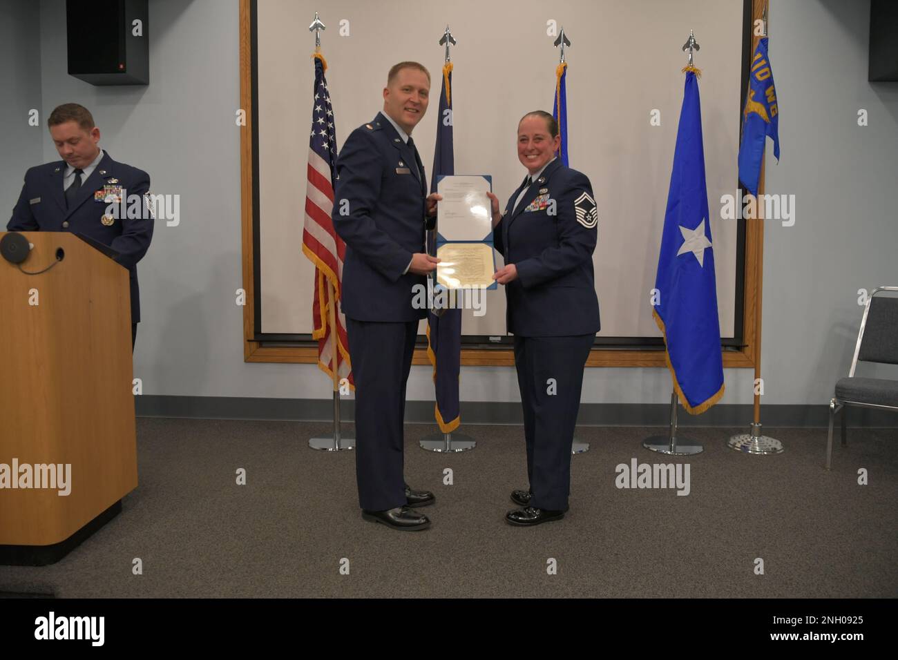U.S. Air Force Major Daniel Tennapel promotes Senior Master Sgt ...
