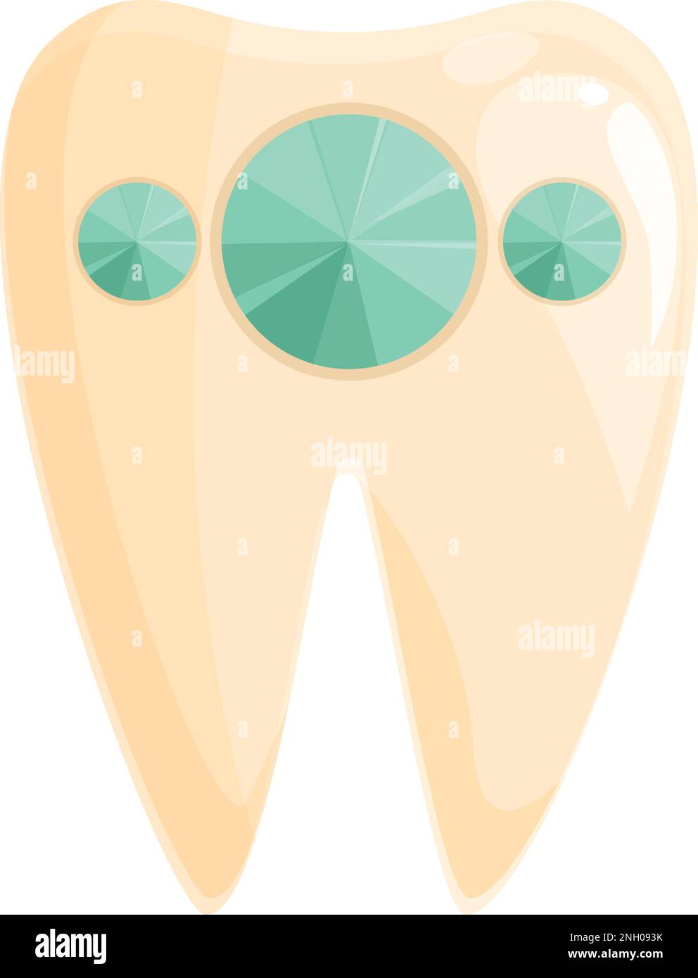 Smile tooth gem icon cartoon vector. Dental care. Clean woman Stock ...
