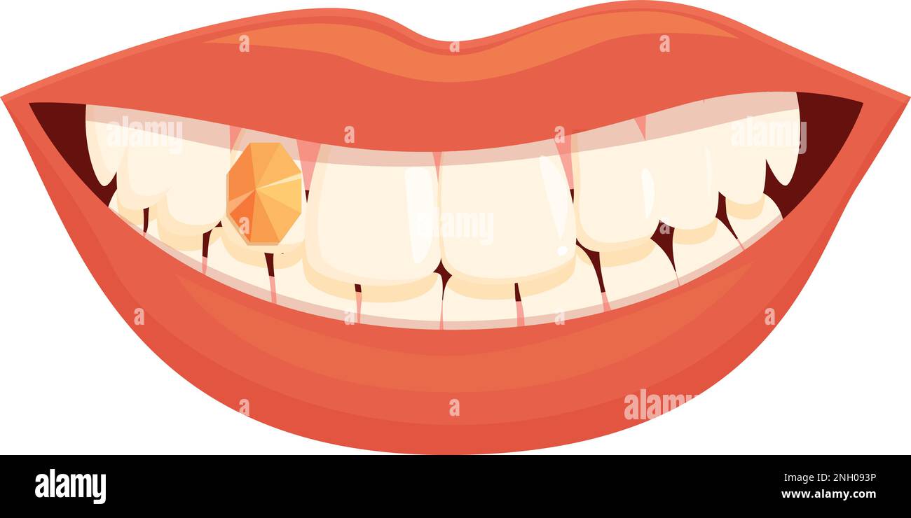 Diamond teeth tooth jewelry woman Stock Vector Images - Alamy