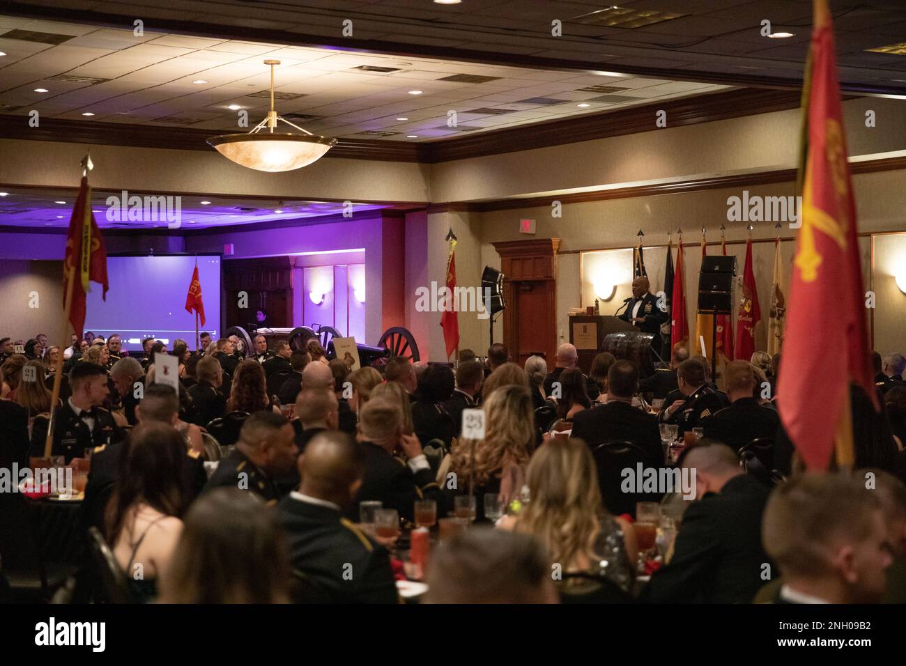 Senior Enlisted Advisor Tony Whitehead speaks to the 138th Field ...