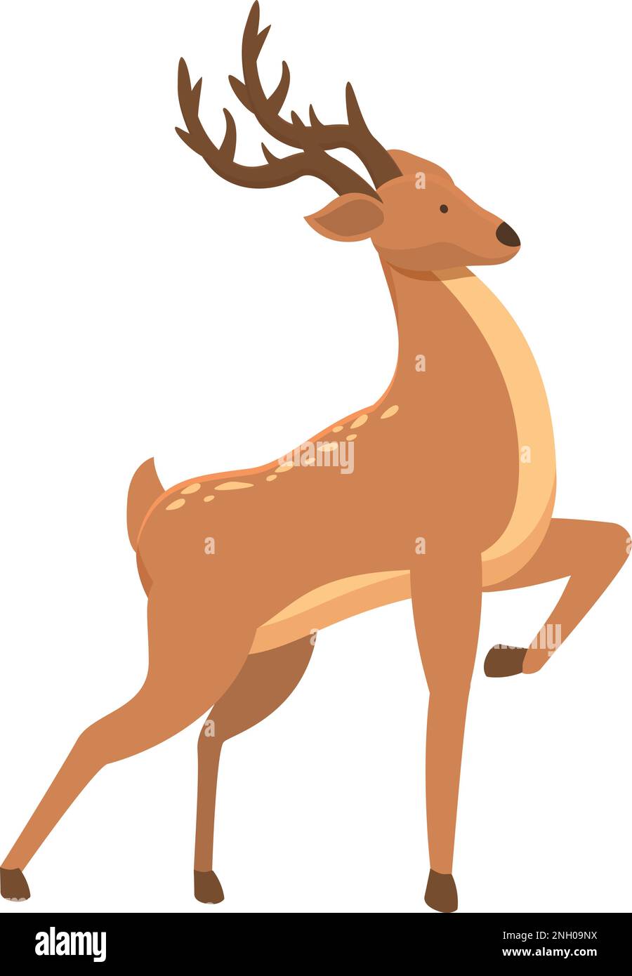 Cute stag icon cartoon vector. Animal fauna. Zoo young Stock Vector ...