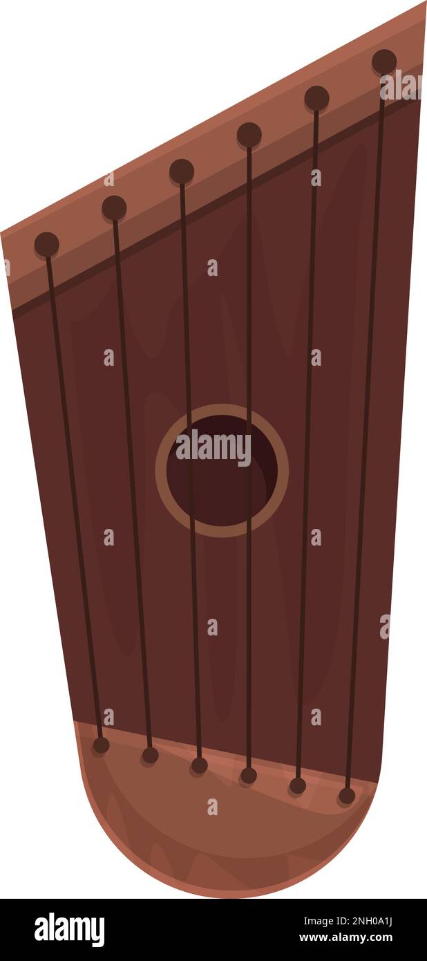 Zither icon cartoon vector. Gusli kantele. Traditional chord Stock ...