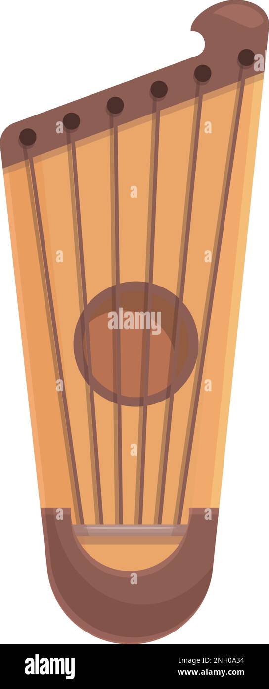 Gusli music icon cartoon vector. Retro kannel. Chord instrument Stock ...
