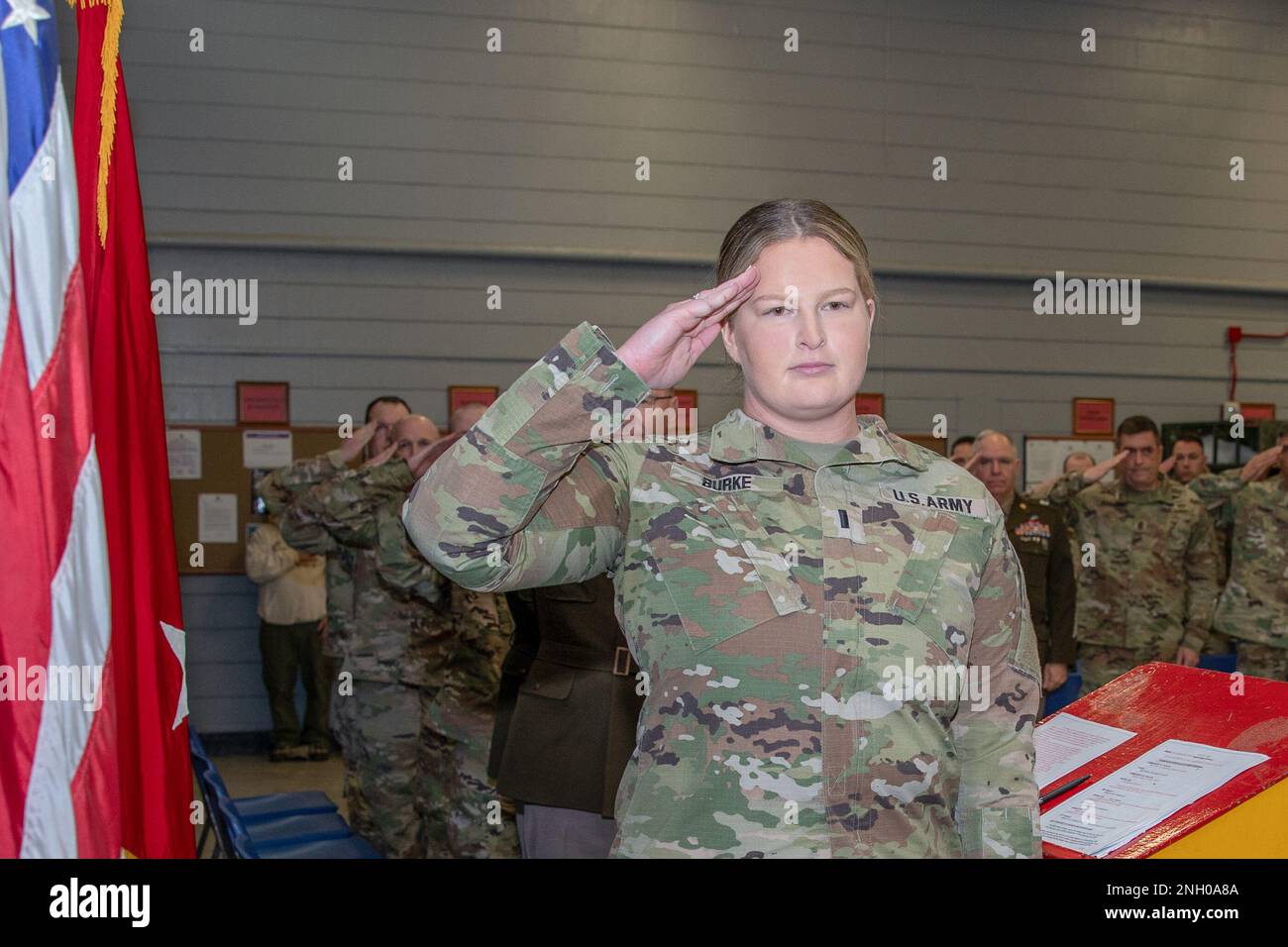 U.S. Army 1st Lt. Tara Burke, Bravo Battery, 1st Battalion, 101st Field ...