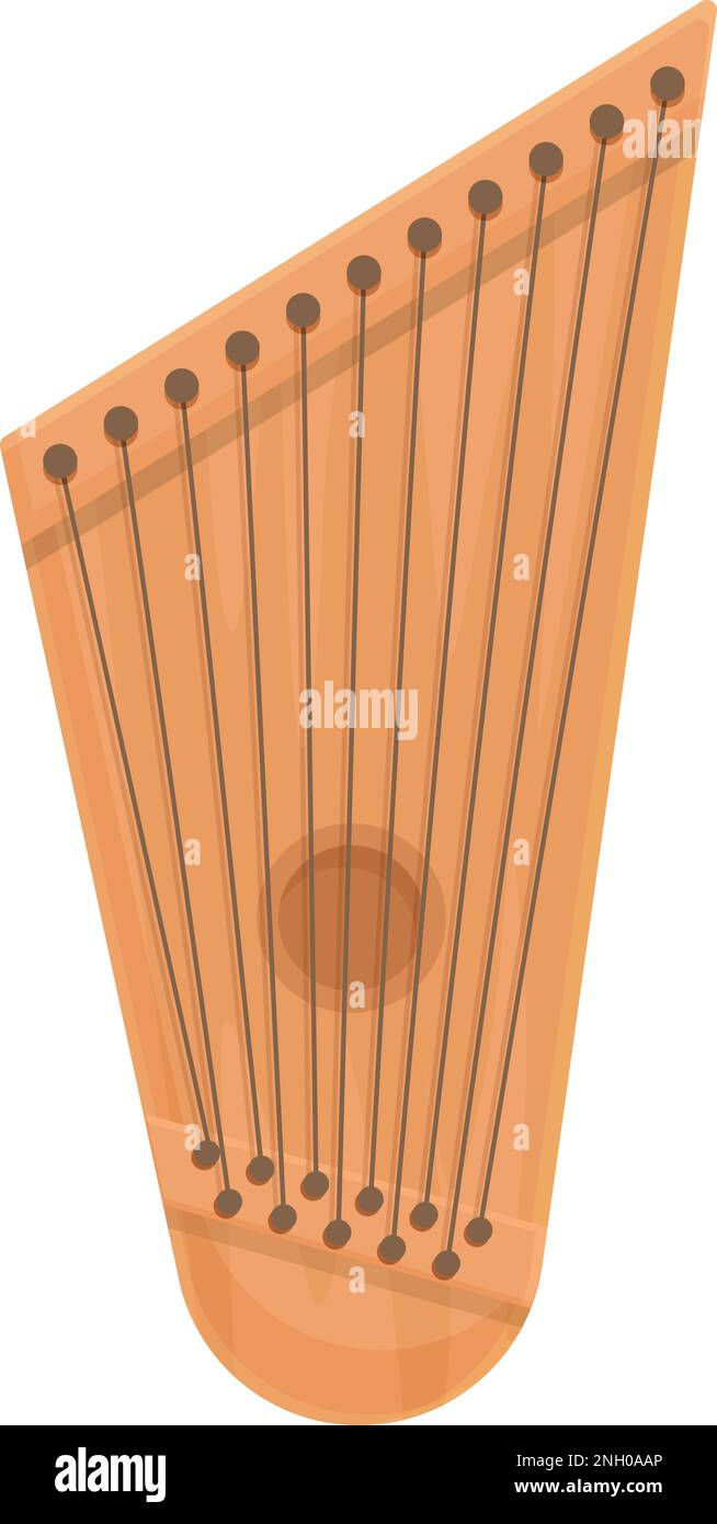 Traditional gusli icon cartoon vector. Finland music. Chord harp Stock ...