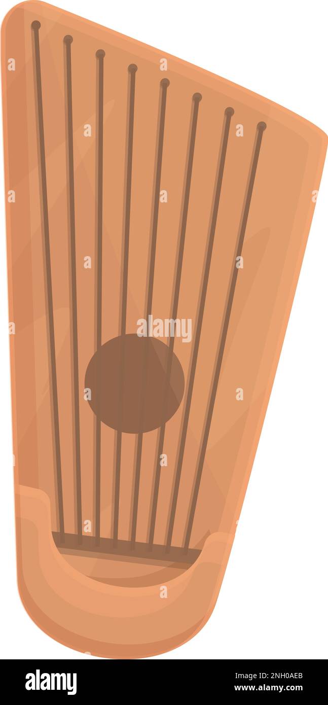 Classic gusli icon cartoon vector. Retro music. Chord instrument Stock ...