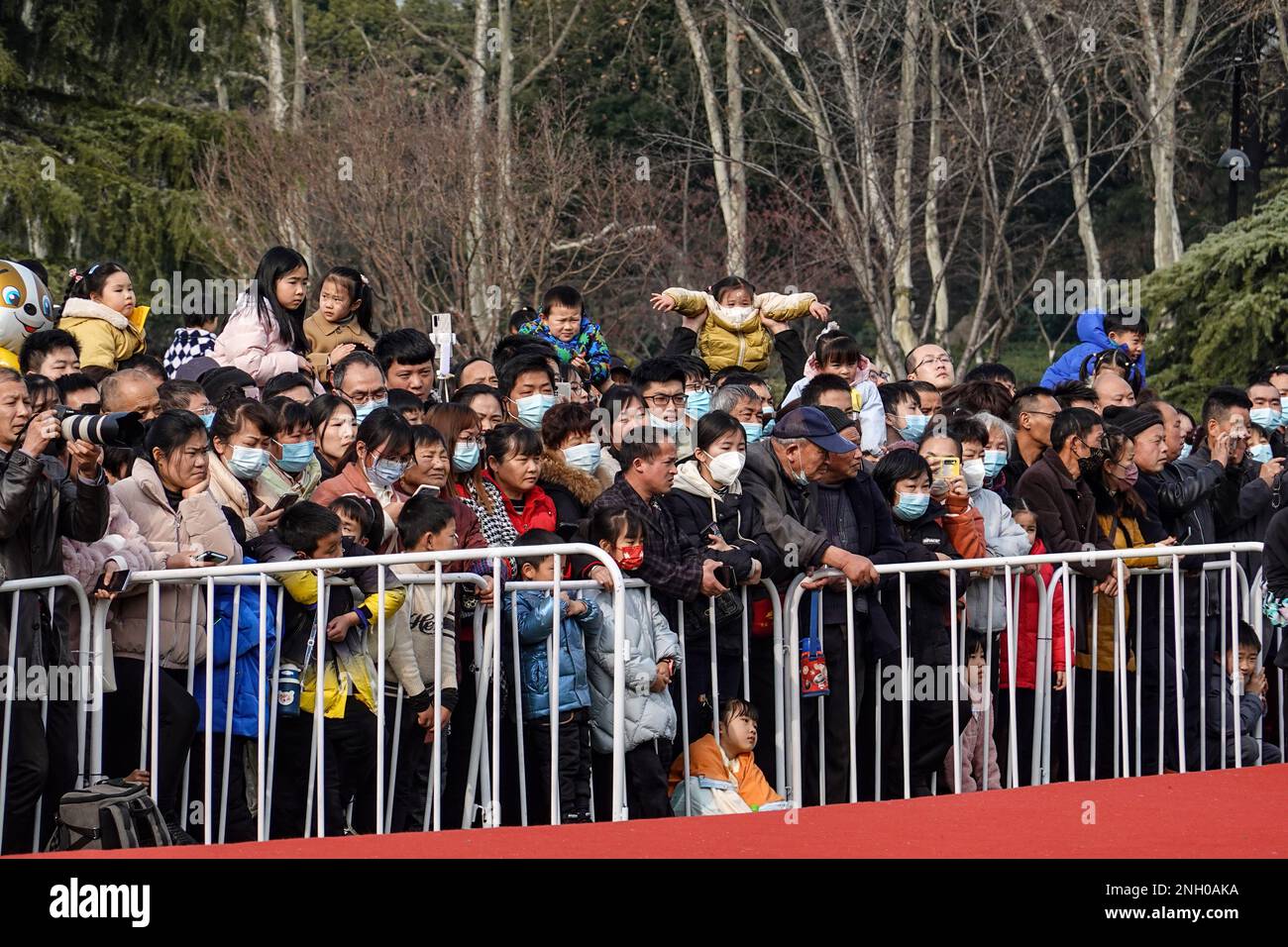 Changzhou, China. 19th Feb, 2023. People seen watching the Hanfu show ...