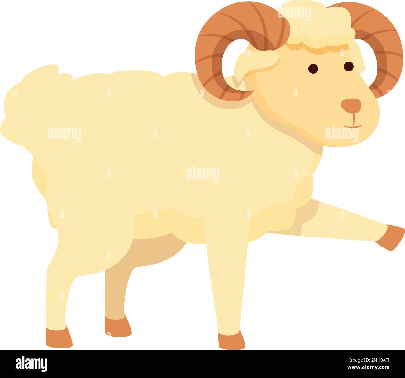 Badge ram icon cartoon vector. Wild animal. Wild mascot Stock Vector ...