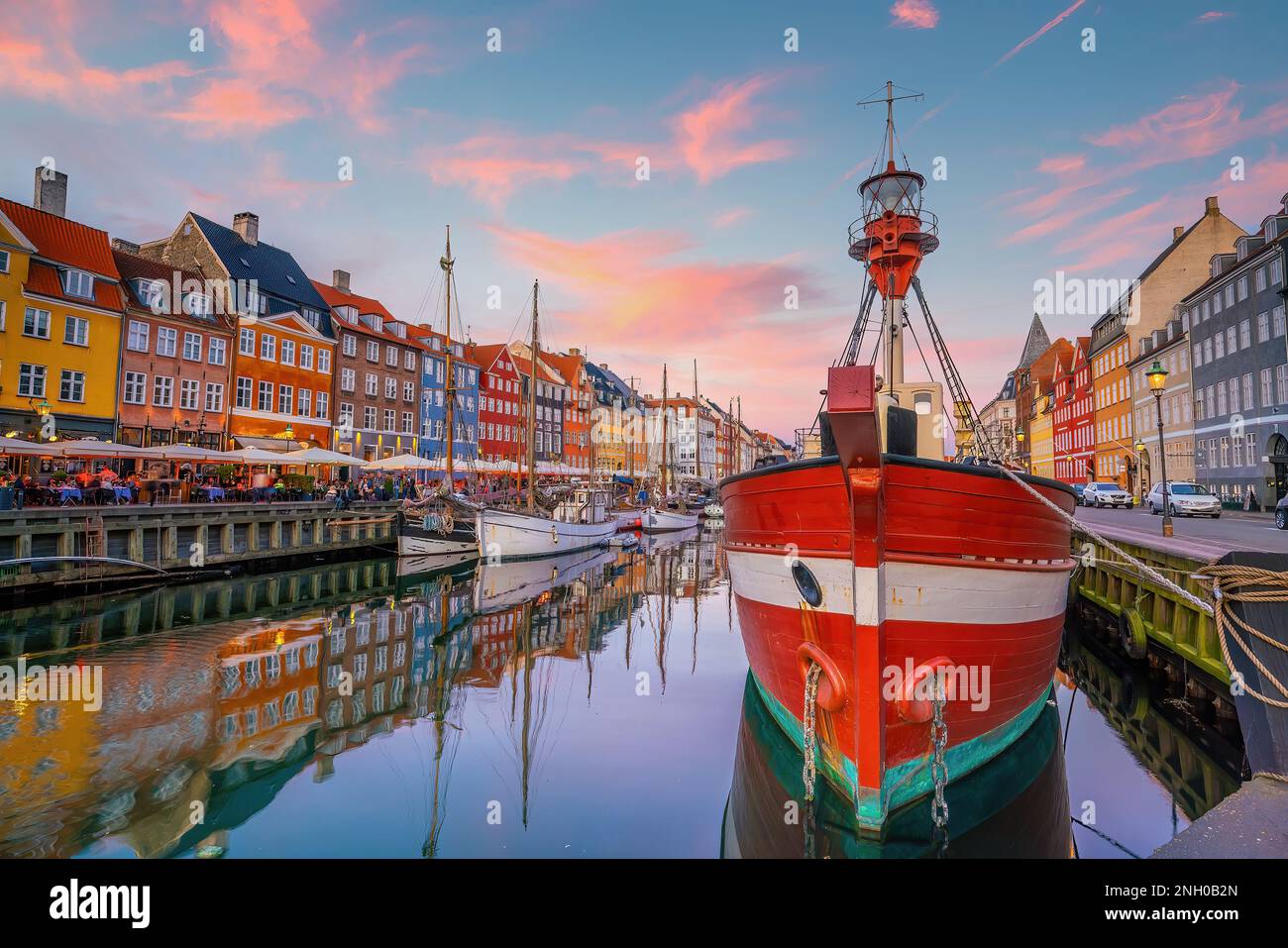 Copenhagen downtown city skyline, cityscape of Denmark Stock Photo - Alamy