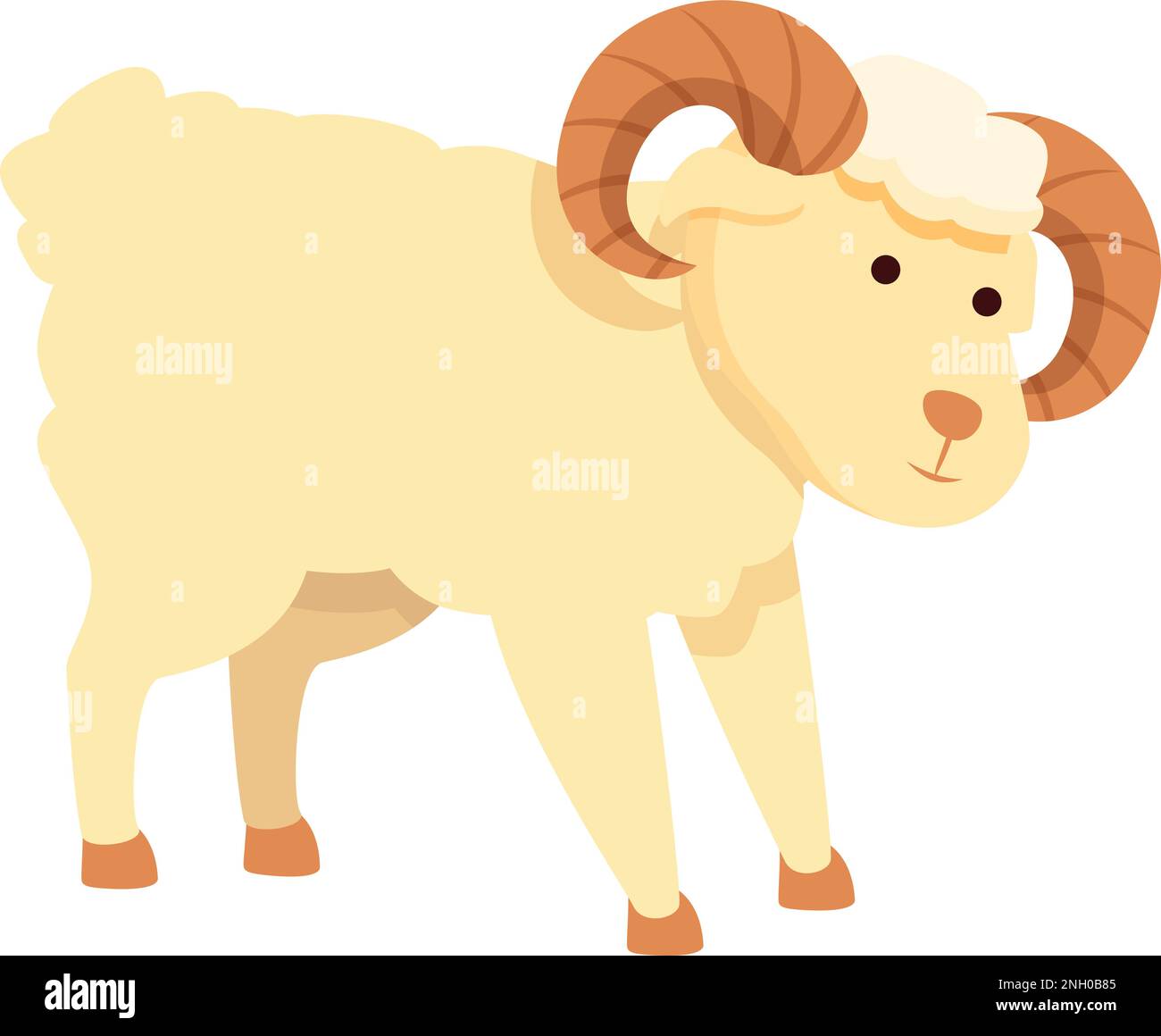 Ram horn icon cartoon vector. Animal head. Game zodiac Stock Vector ...