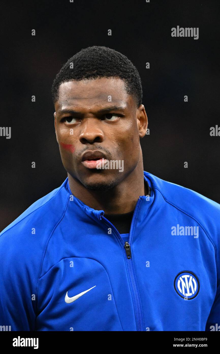 Denzel Dumfries of Inter Fc during the Italian Serie A football match between Inter FC ...